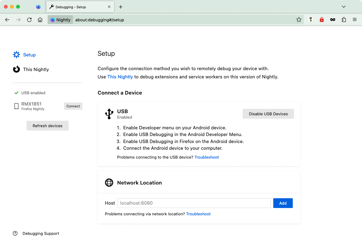 Debugging Firefox On Android 5288